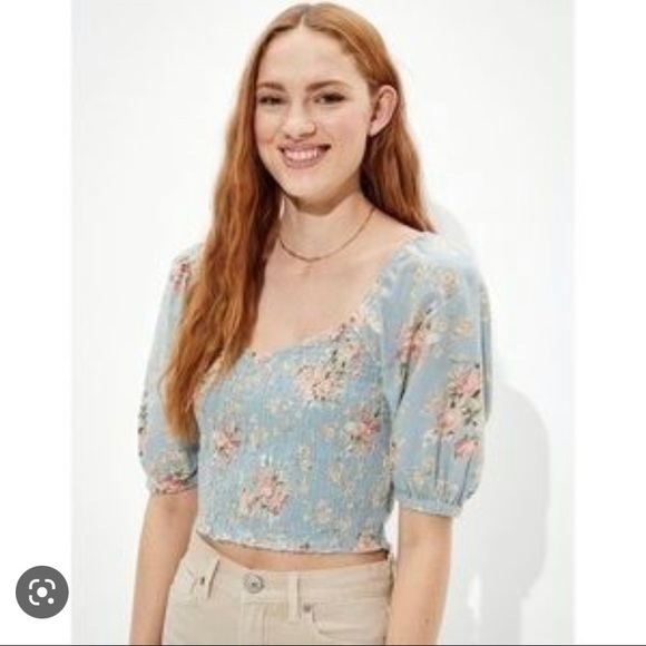 American Eagle Outfitters | Tops | American Eagle Cottagecore Linen ...
